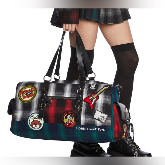 Dolls Kill | Bags | Dolls Kill X Daria 9s Cynic Plaid Weekender ...